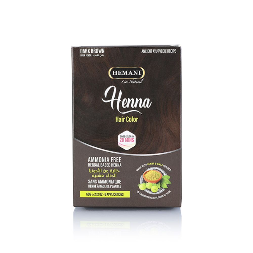 Henna Natural Hair Color 60g - Dark Brown | Hemani Herbals
